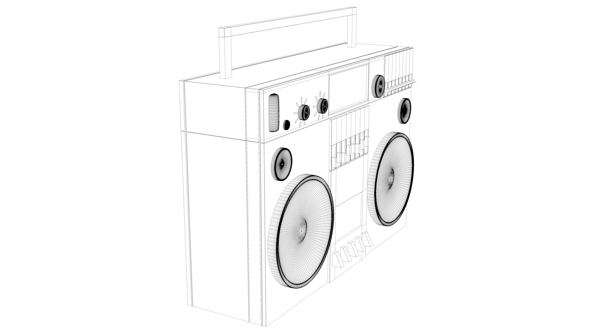 3D Boombox Nostalgic Retro Synthwave - TurboSquid 2432618