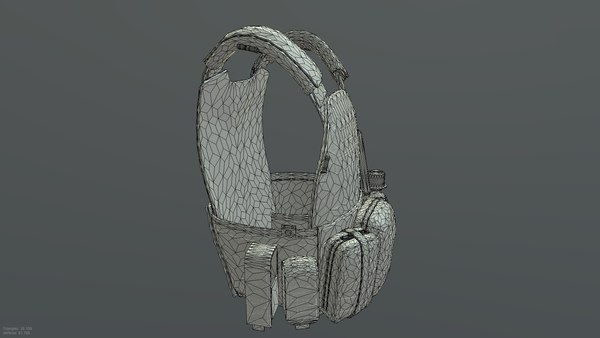 3D MILITARY VEST low-poly PBR model - TurboSquid 1883635