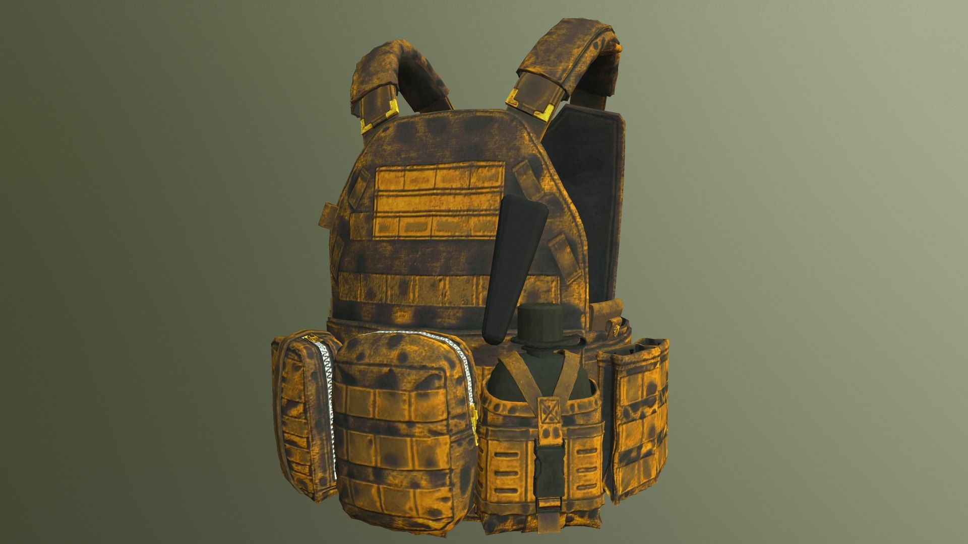 3D MILITARY VEST low-poly PBR model - TurboSquid 1883635