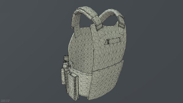 3D MILITARY VEST low-poly PBR model - TurboSquid 1883635