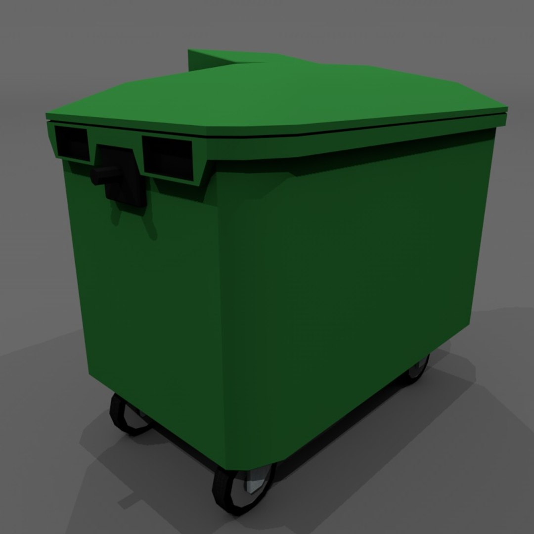 3d trash container model