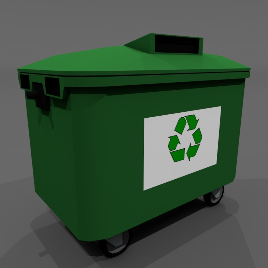 3d trash container model