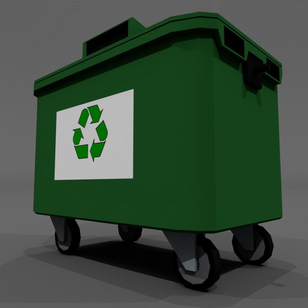 3d trash container model