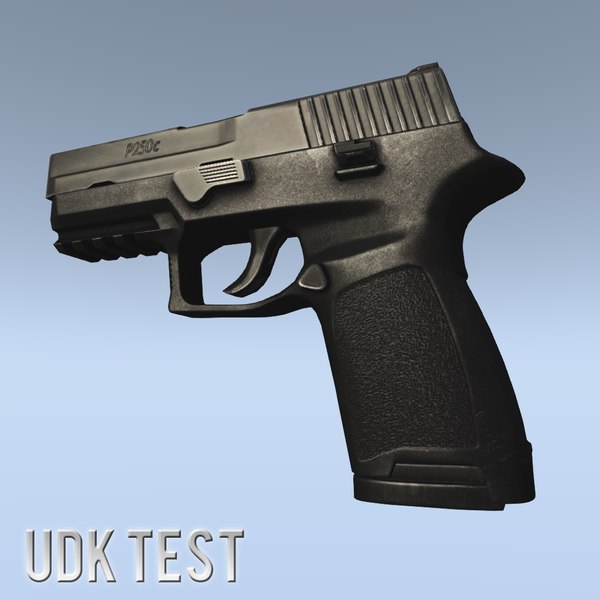 p250 compact pistol 3d max