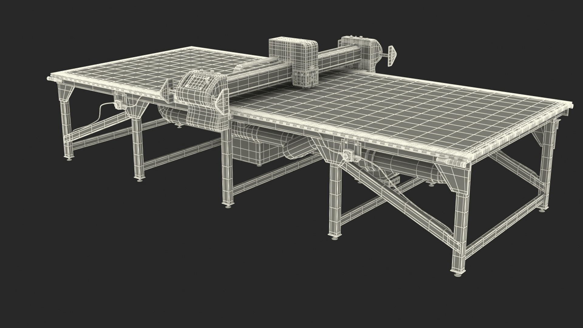 Industrial CNC Cutting Table Rigged 3D - TurboSquid 2388825
