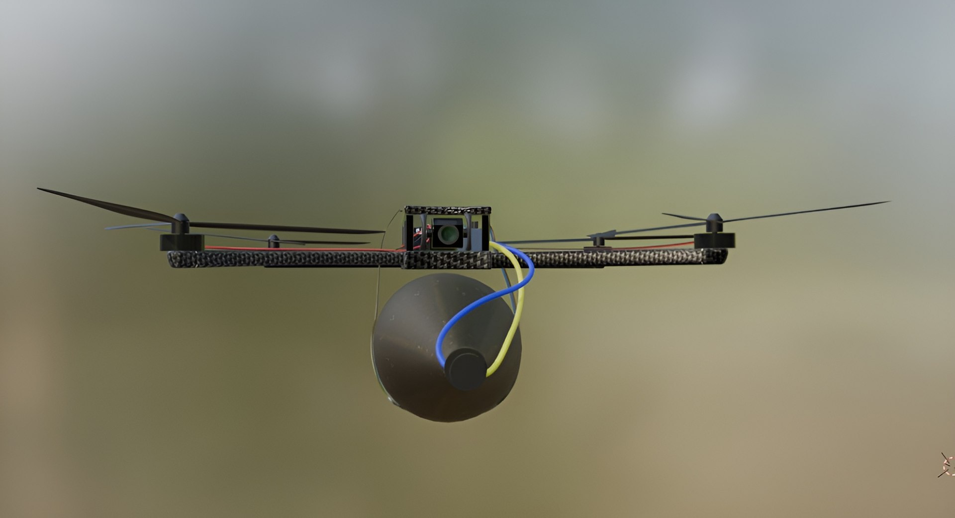 3D FPV Drone Armed With A Charge Up To Pg 7 - TurboSquid 2418394
