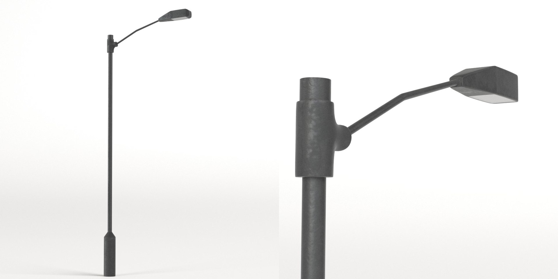 3d Single Street Lamp Model