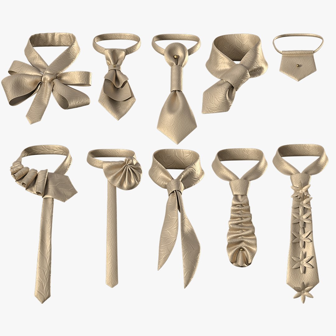 10 Female Necktie Model - TurboSquid 2367197