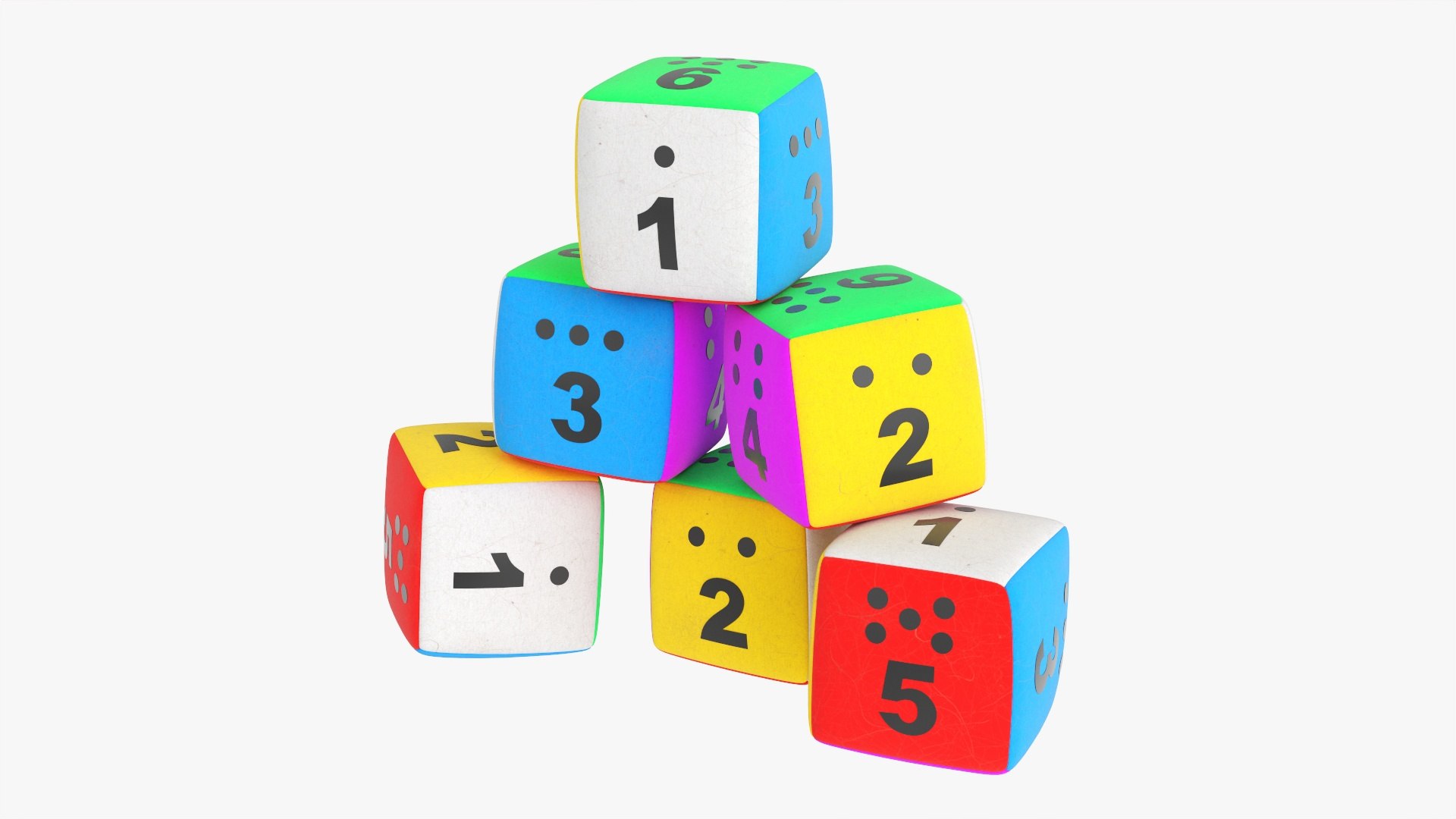 3D Model Baby Cubes Soft With Numbers 01 - TurboSquid 1739202