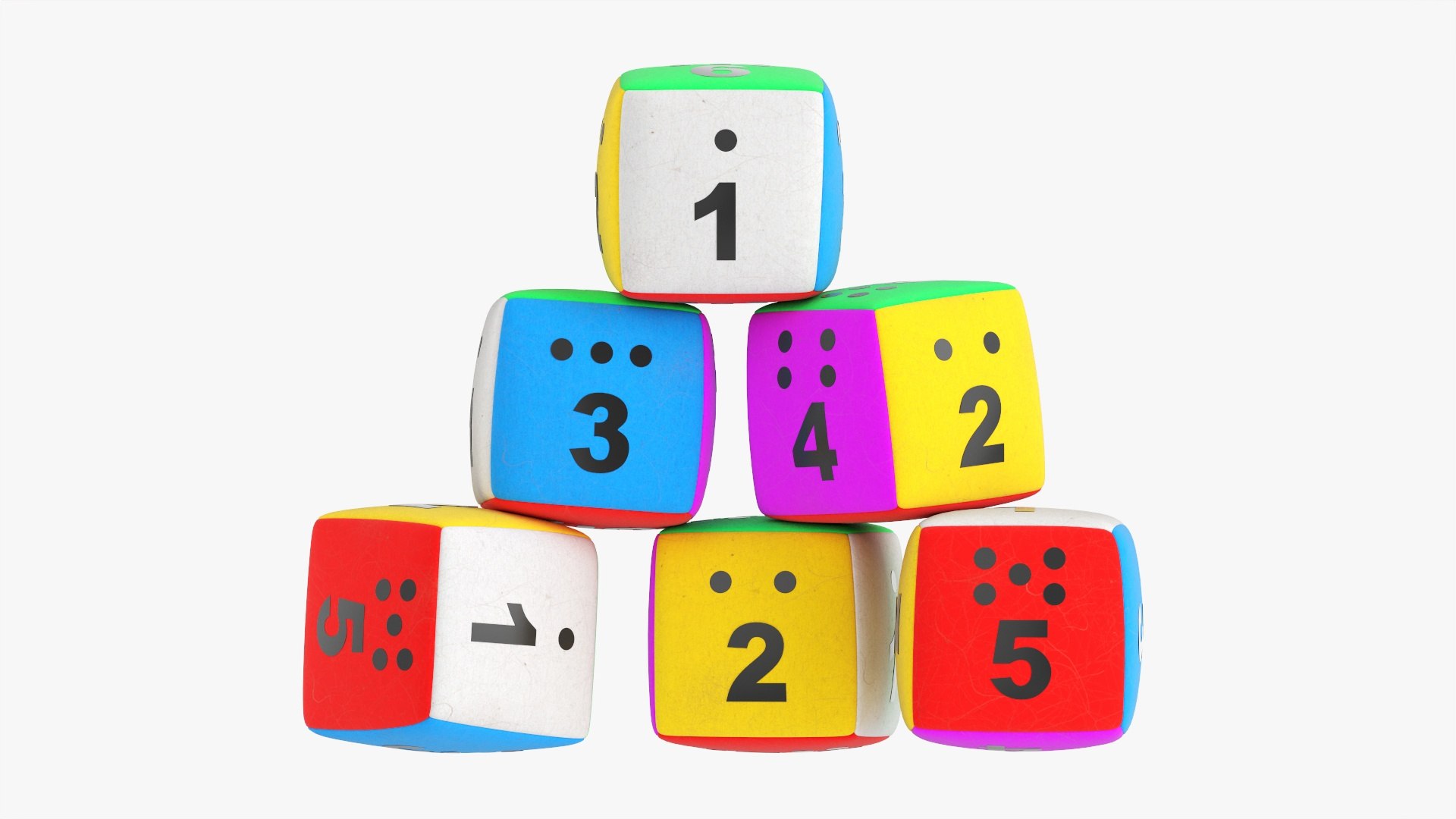 3D Model Baby Cubes Soft With Numbers 01 - TurboSquid 1739202