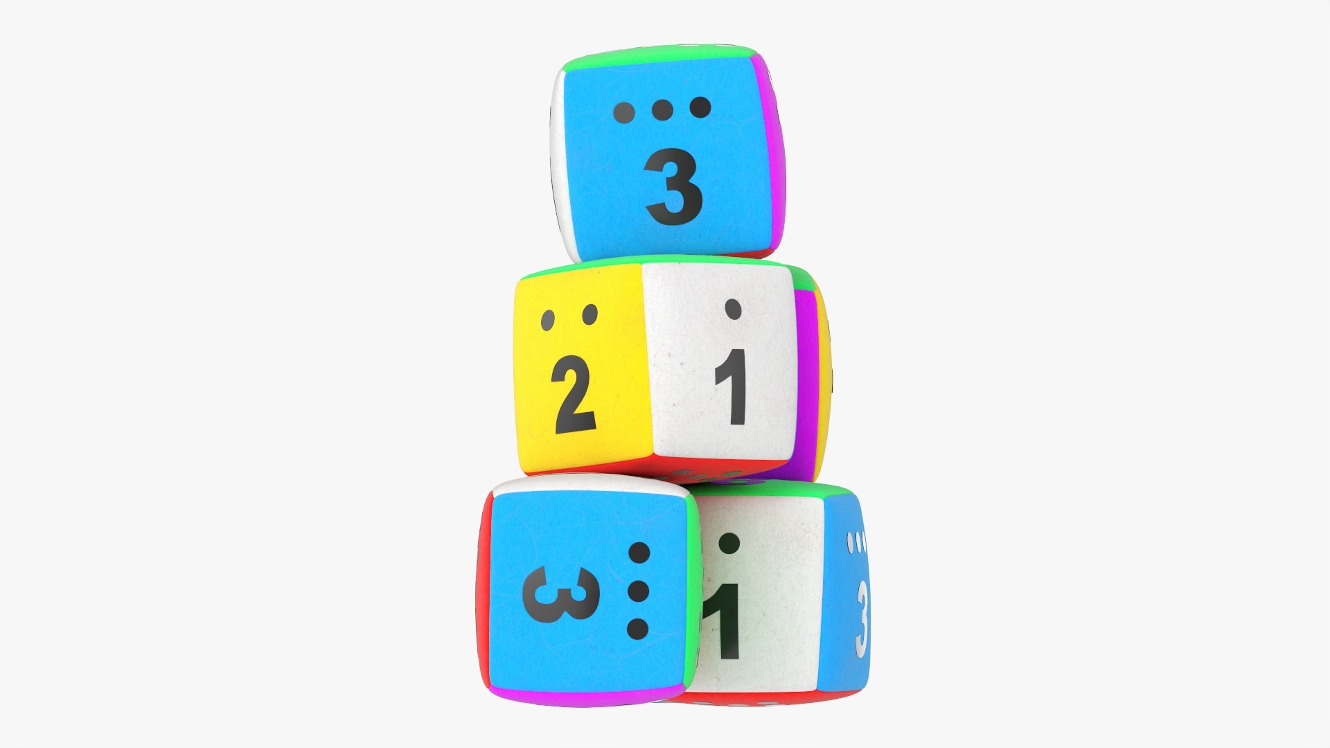 3D Model Baby Cubes Soft With Numbers 01 - TurboSquid 1739202