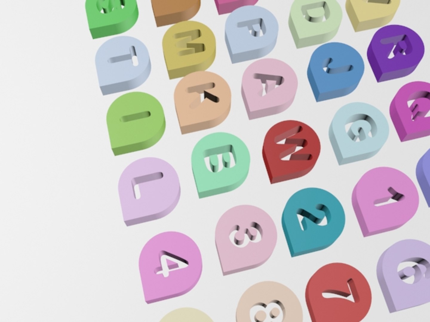 3D Letters Alphabet Model - TurboSquid 1508574