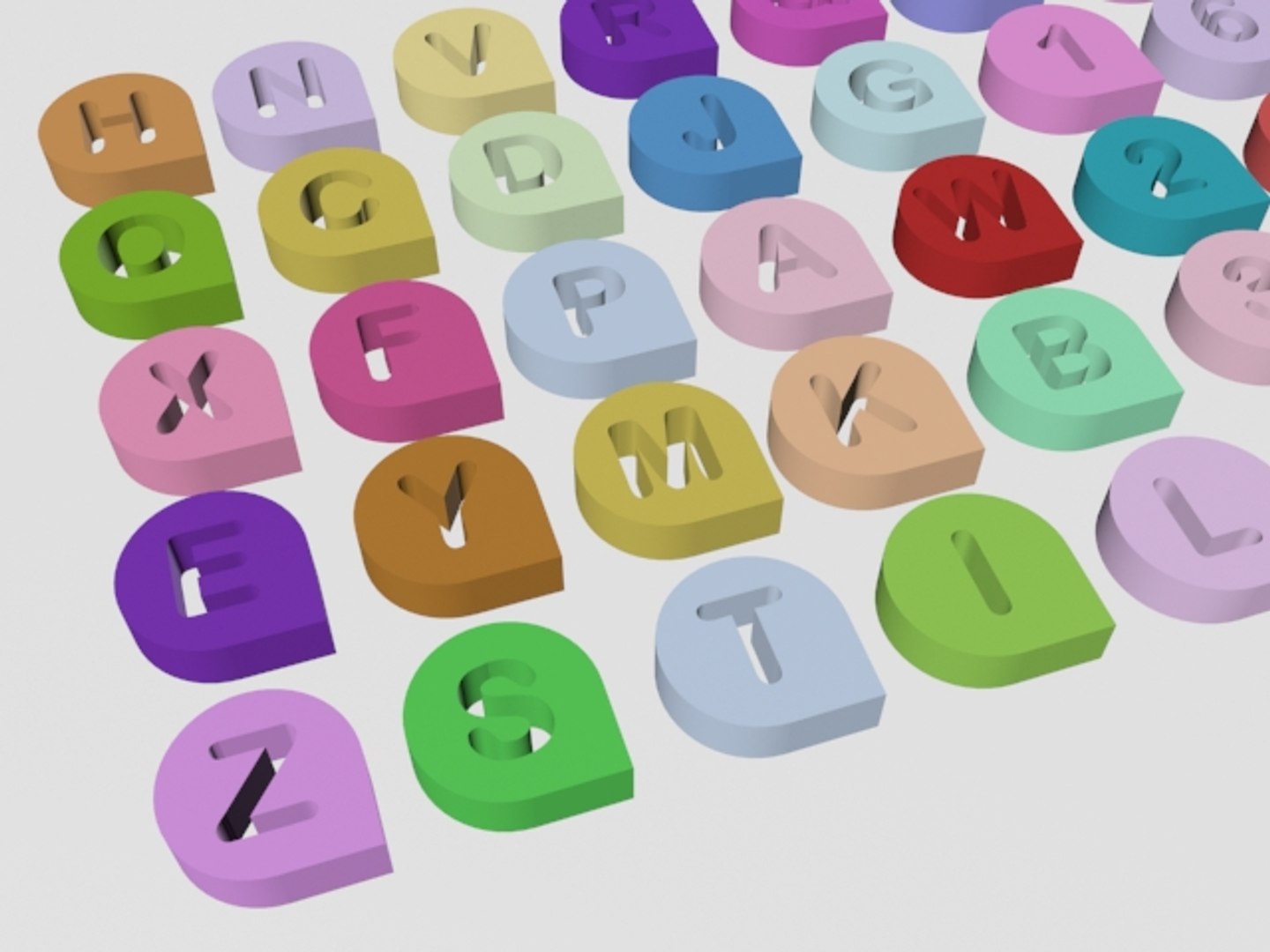 3D Letters Alphabet Model - TurboSquid 1508574