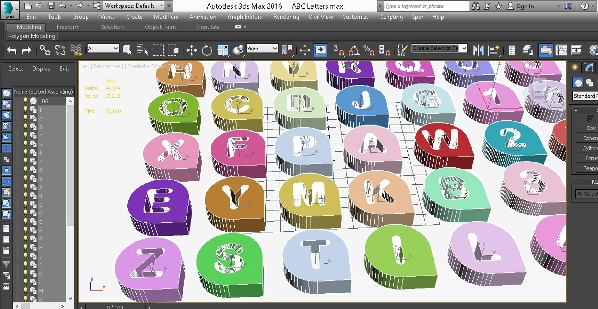 3D Letters Alphabet Model - TurboSquid 1508574