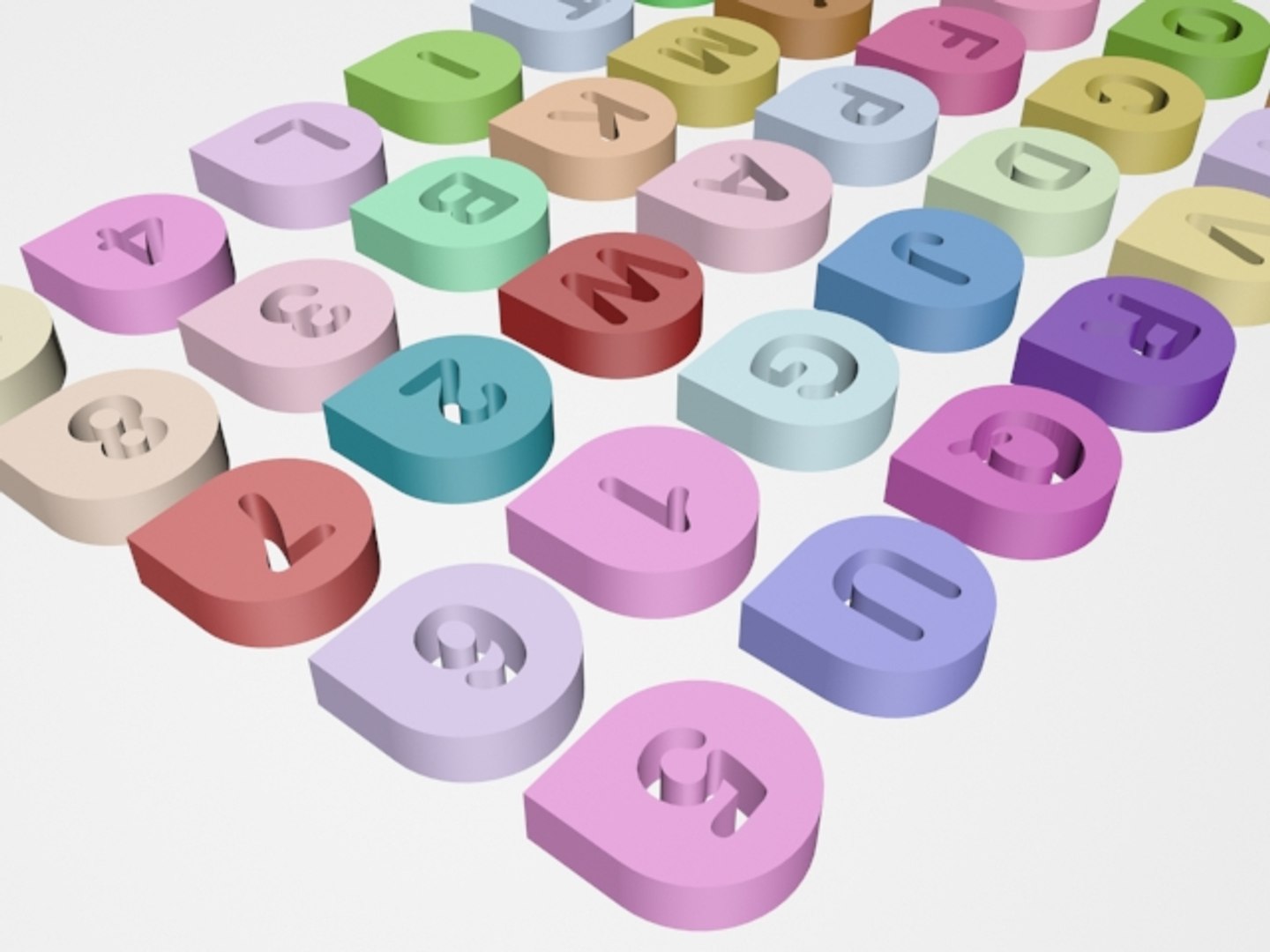 3D Letters Alphabet Model - TurboSquid 1508574