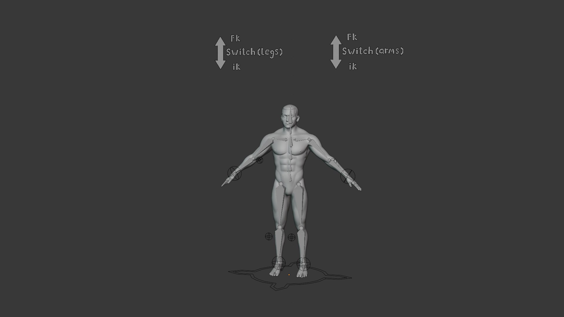 3D Model Stylized Male Body Base Mesh Pack 3D Model Rigged With IK FK ...