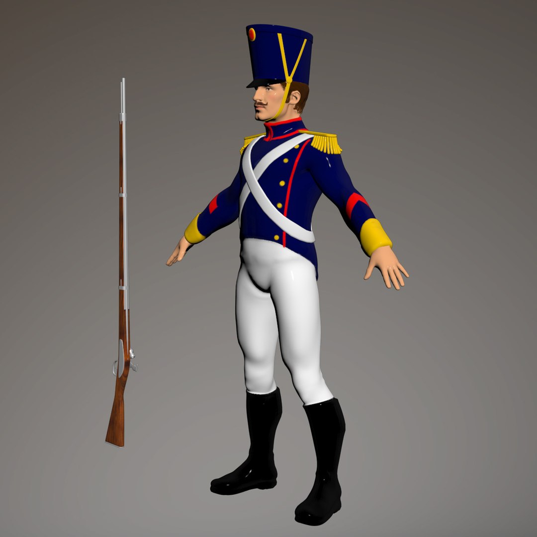3D Napoleonic Toy Soldier Character - TurboSquid 1211619