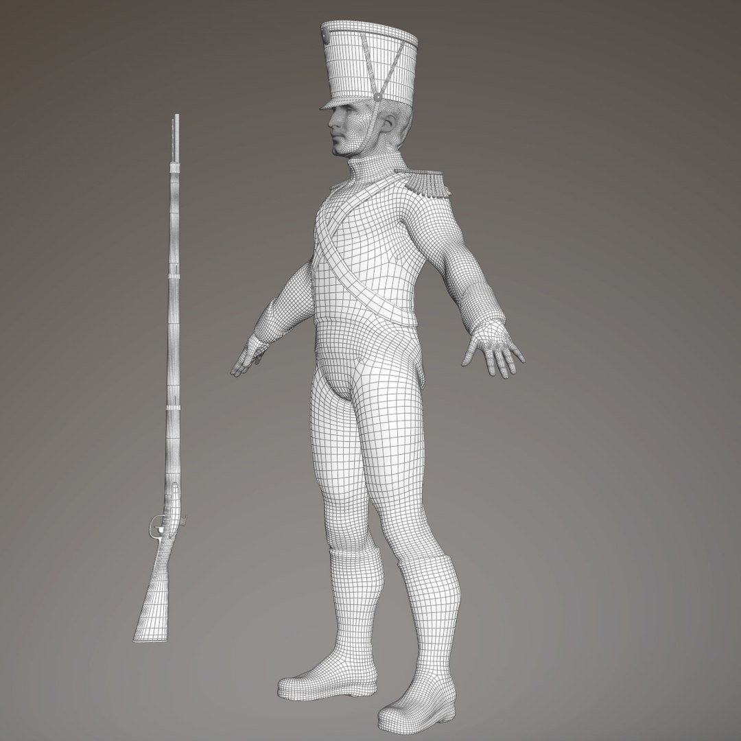 3D Napoleonic Toy Soldier Character - TurboSquid 1211619