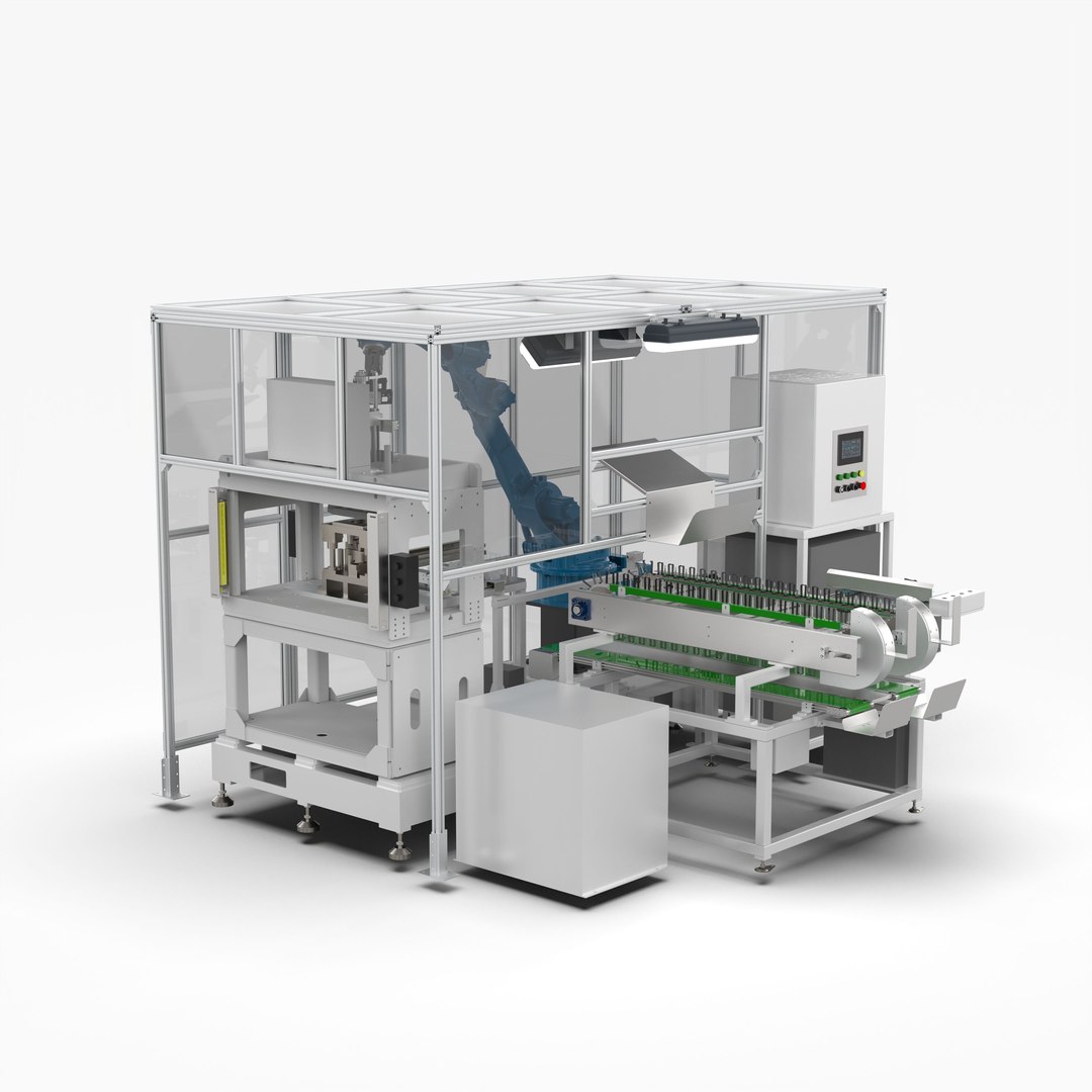 3D model Automatic Industry Parts Internal Water Cutting and Punching ...