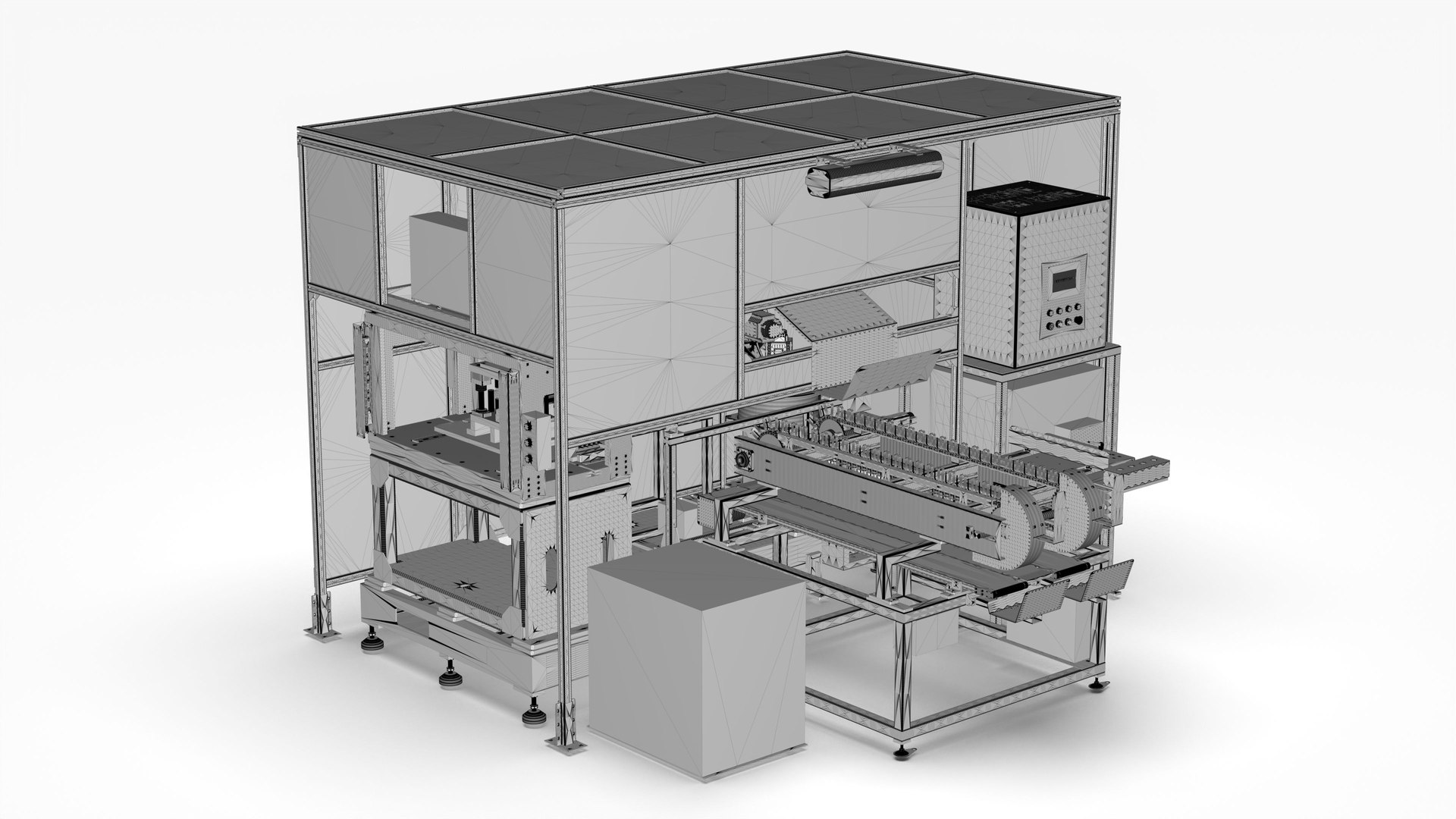 3D Model Automatic Industry Parts Internal Water Cutting And Punching ...