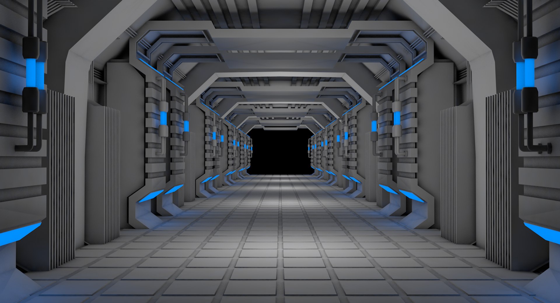 Sci Fi Corridor 3D Model - TurboSquid 1429155