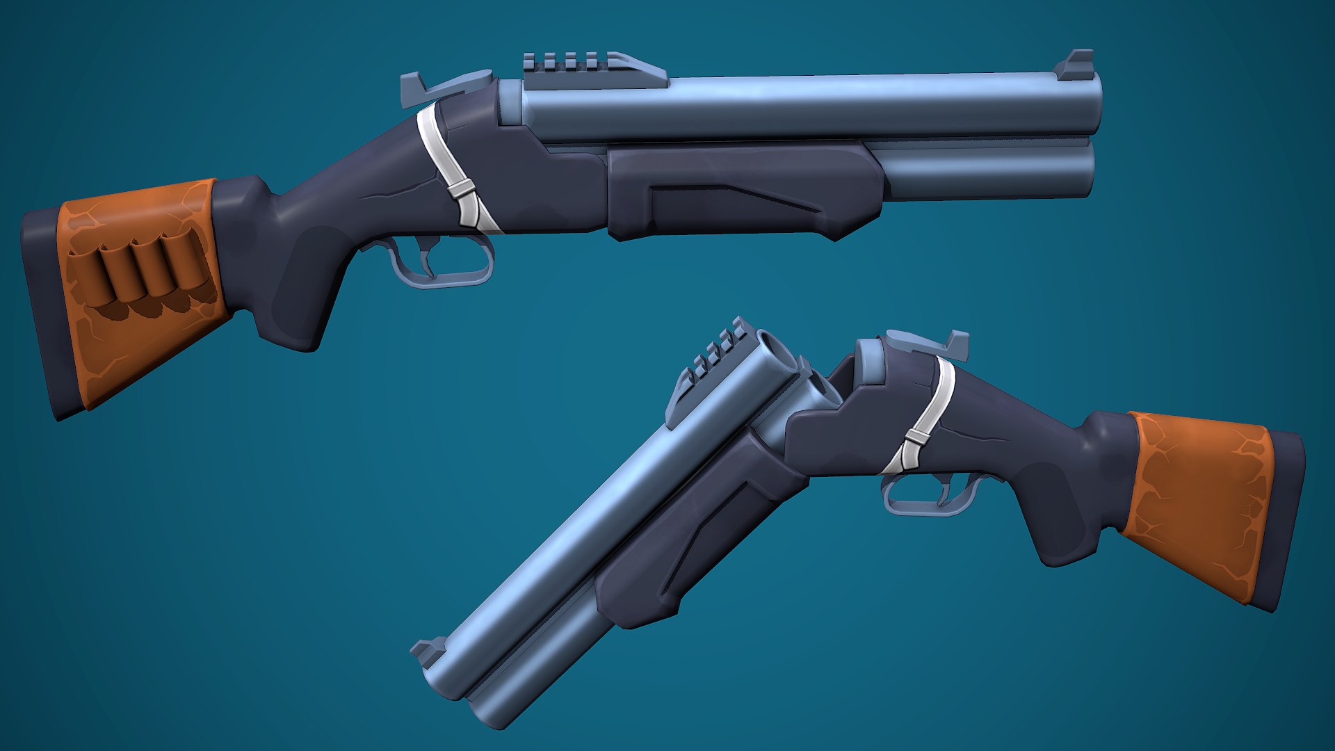 3D Stylized Weapon Hs-12 Shotgun - TurboSquid 1428259