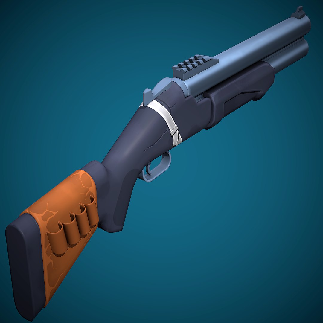3D Stylized Weapon Hs-12 Shotgun - TurboSquid 1428259