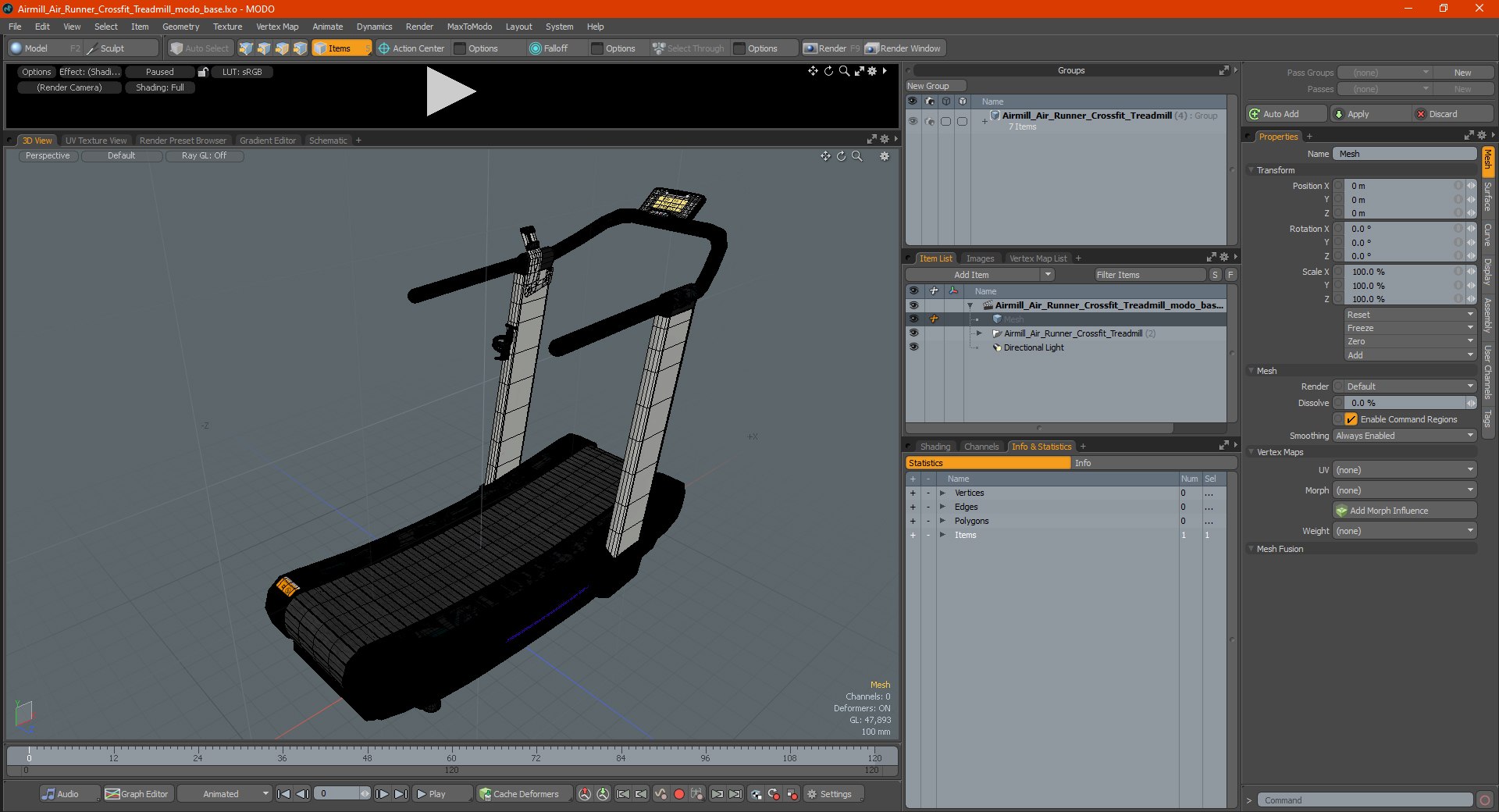 3D model Airmill Air Runner Crossfit Treadmill - TurboSquid 1821753