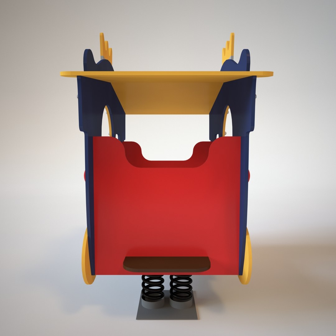 3D playground spring carriage model - TurboSquid 1236971