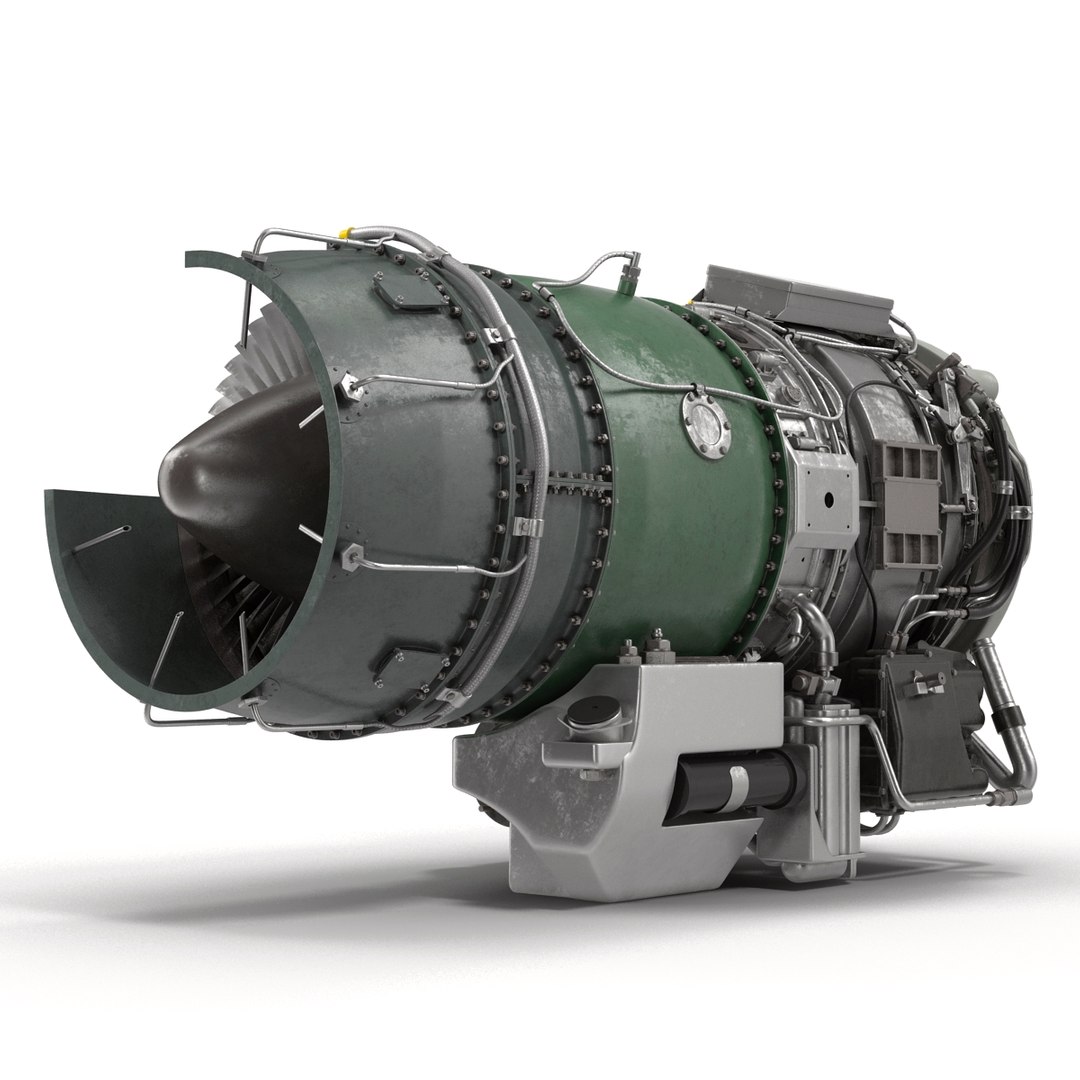turbojet engine general electric 3d c4d
