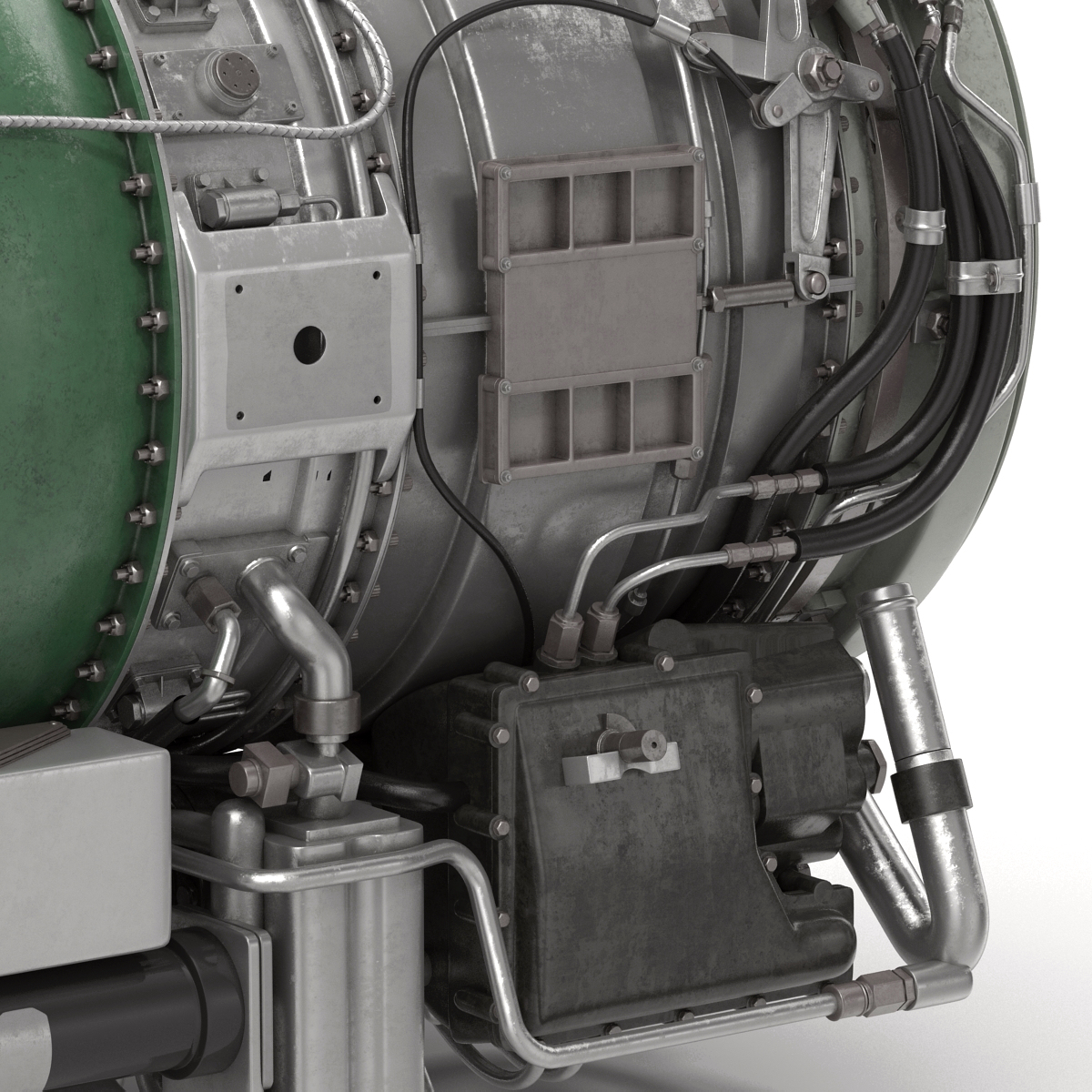 modelo 3d Turbojet Engine General Electric J85 seccionado modelo 3D ...