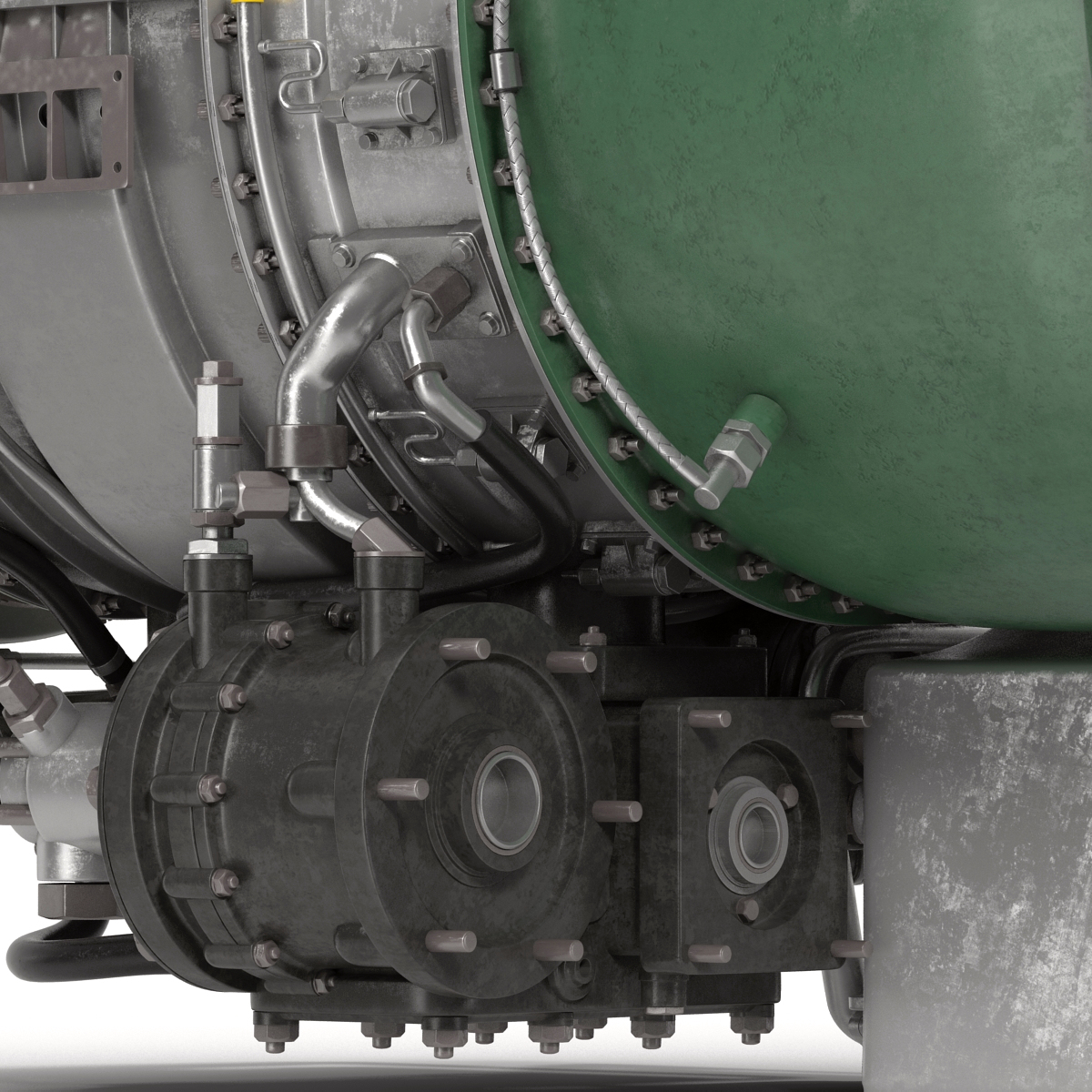 modelo 3d Turbojet Engine General Electric J85 seccionado modelo 3D ...