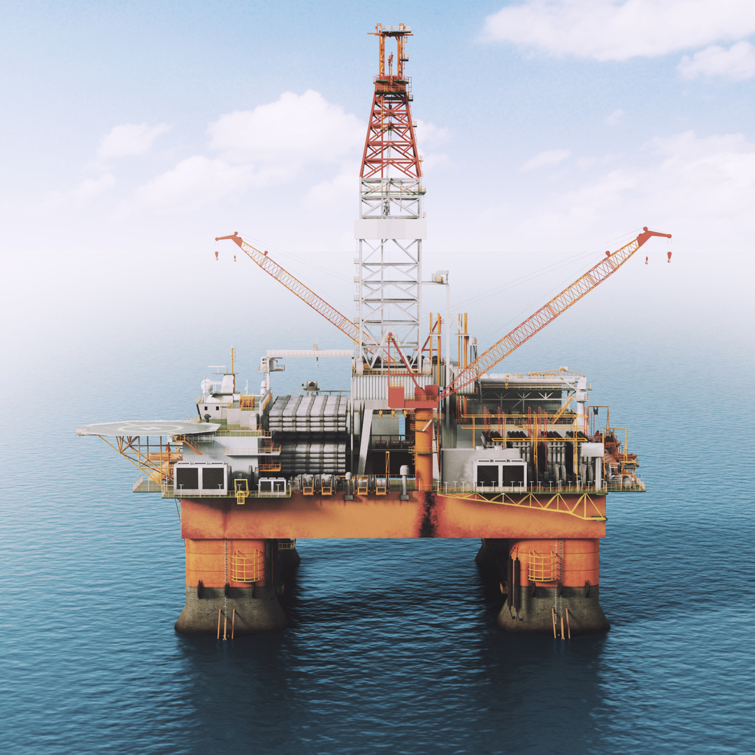 3D semi submersible oil rig - TurboSquid 1178366