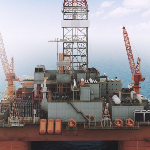3D semi submersible oil rig - TurboSquid 1178366
