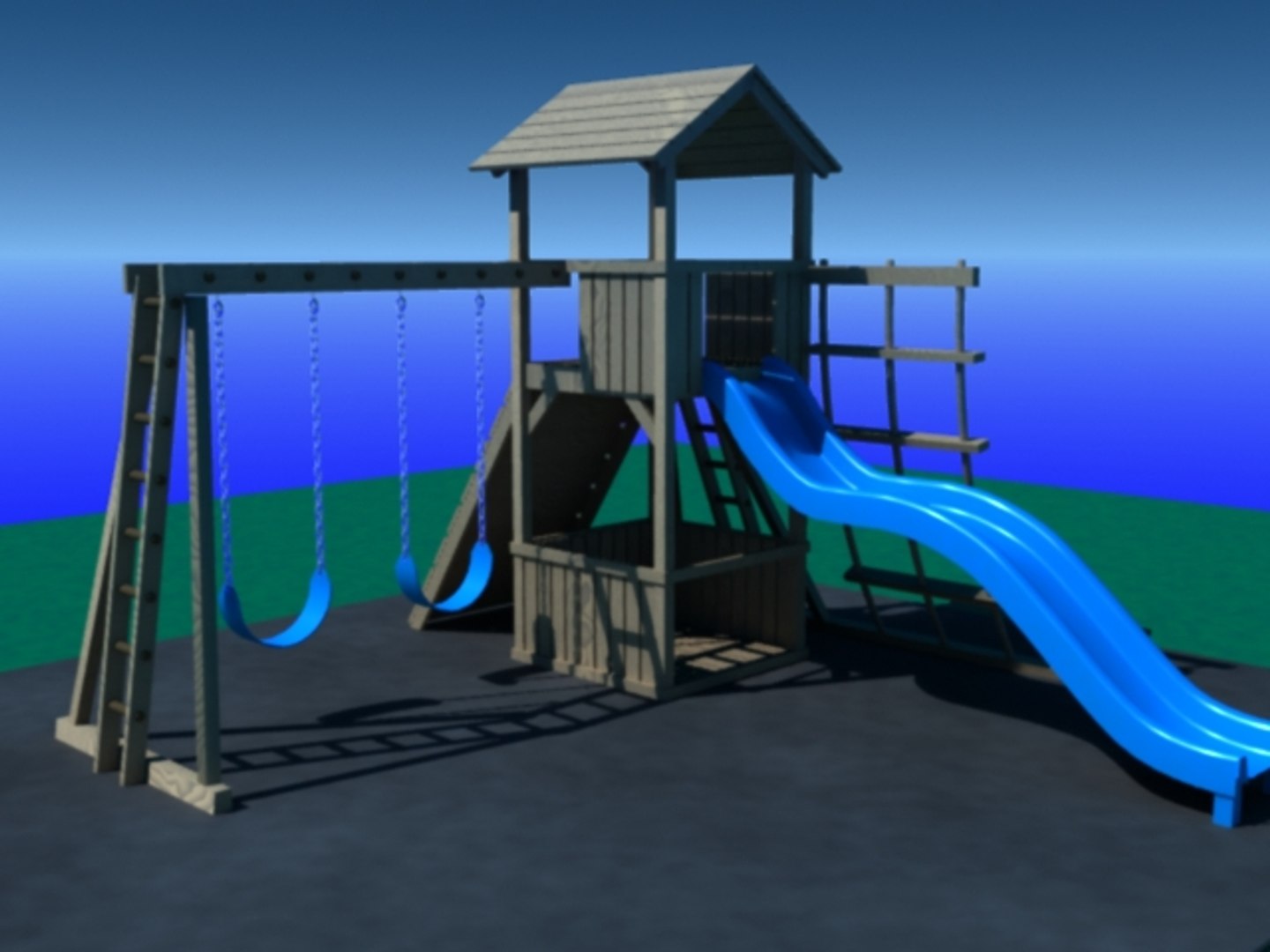 Childern Swing Set Play 3d Model