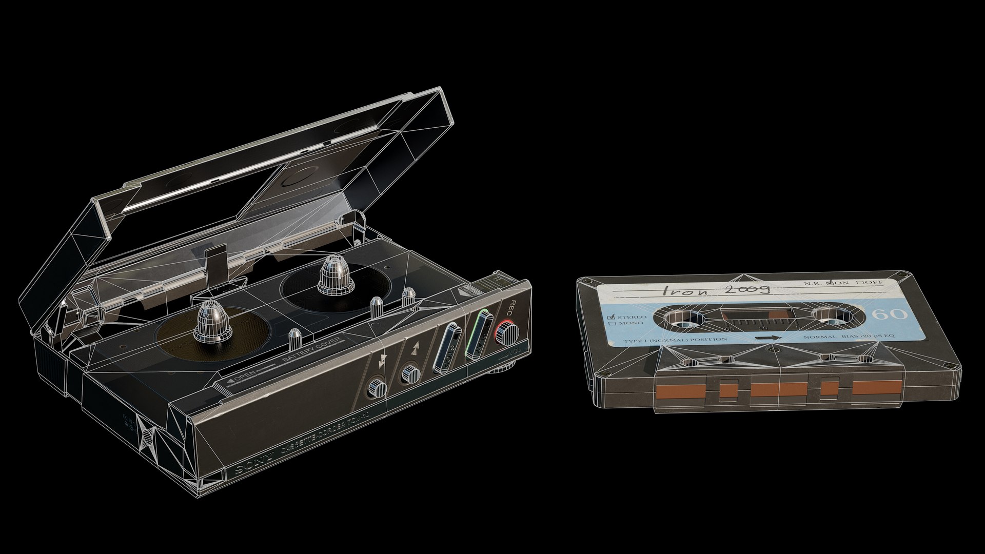 Sony TCM-10 Cassette-Corder 3D Model - TurboSquid 2201545