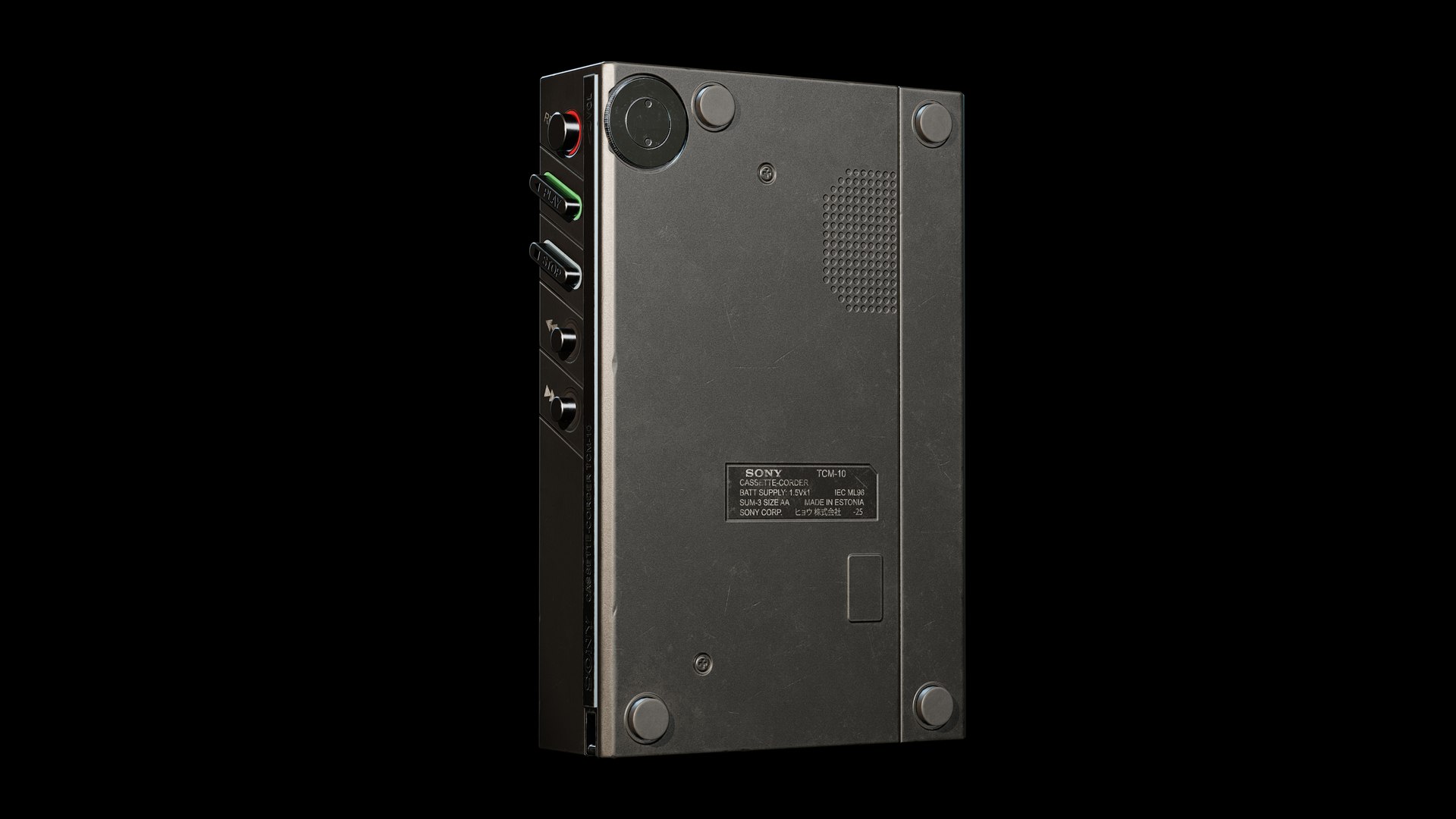 Sony TCM-10 Cassette-Corder 3D Model - TurboSquid 2201545