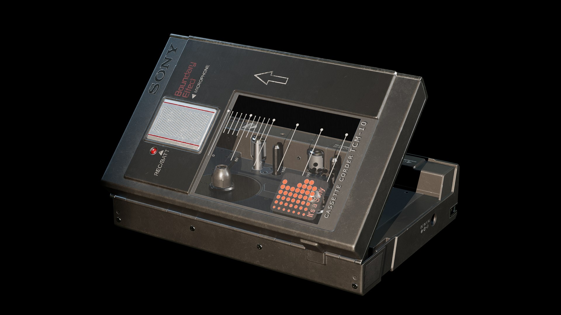 Sony TCM-10 Cassette-Corder 3D Model - TurboSquid 2201545