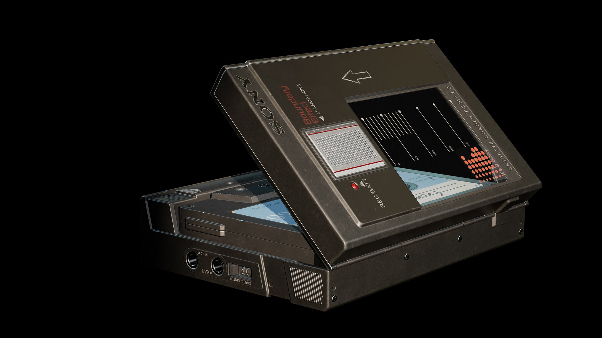 Sony TCM-10 Cassette-Corder 3D Model - TurboSquid 2201545
