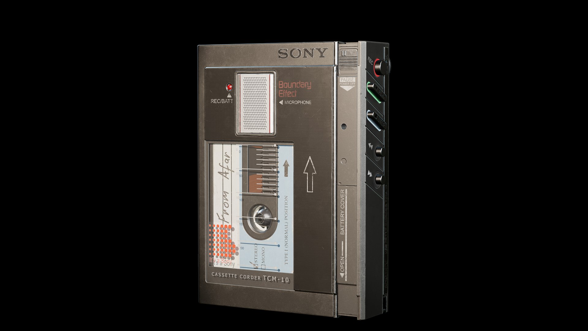 Sony TCM-10 Cassette-Corder 3D Model - TurboSquid 2201545