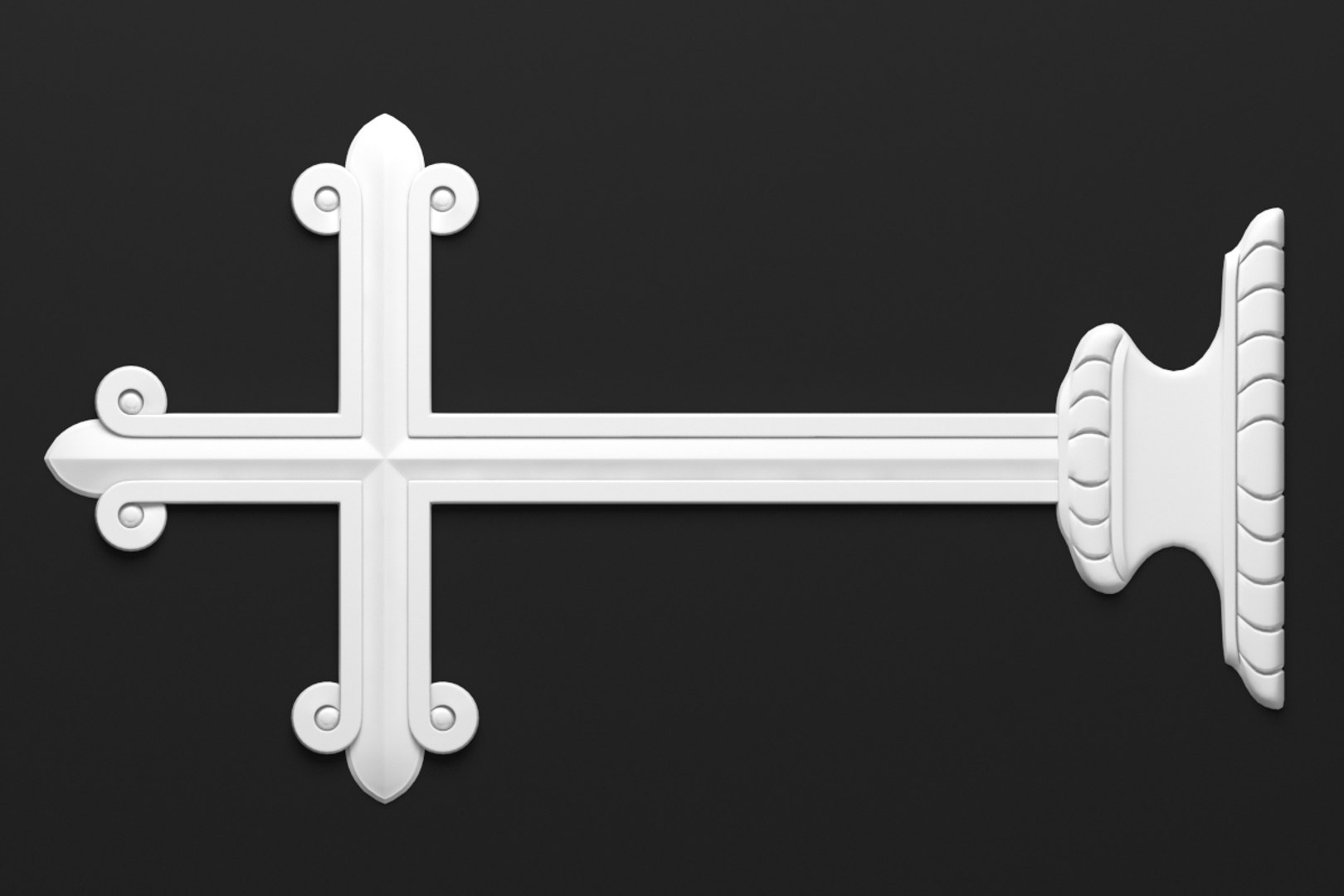 3d Cross Orthodox Bas-relief Model