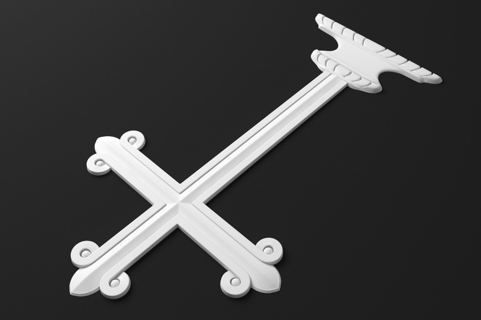 3d Cross Orthodox Bas-relief Model