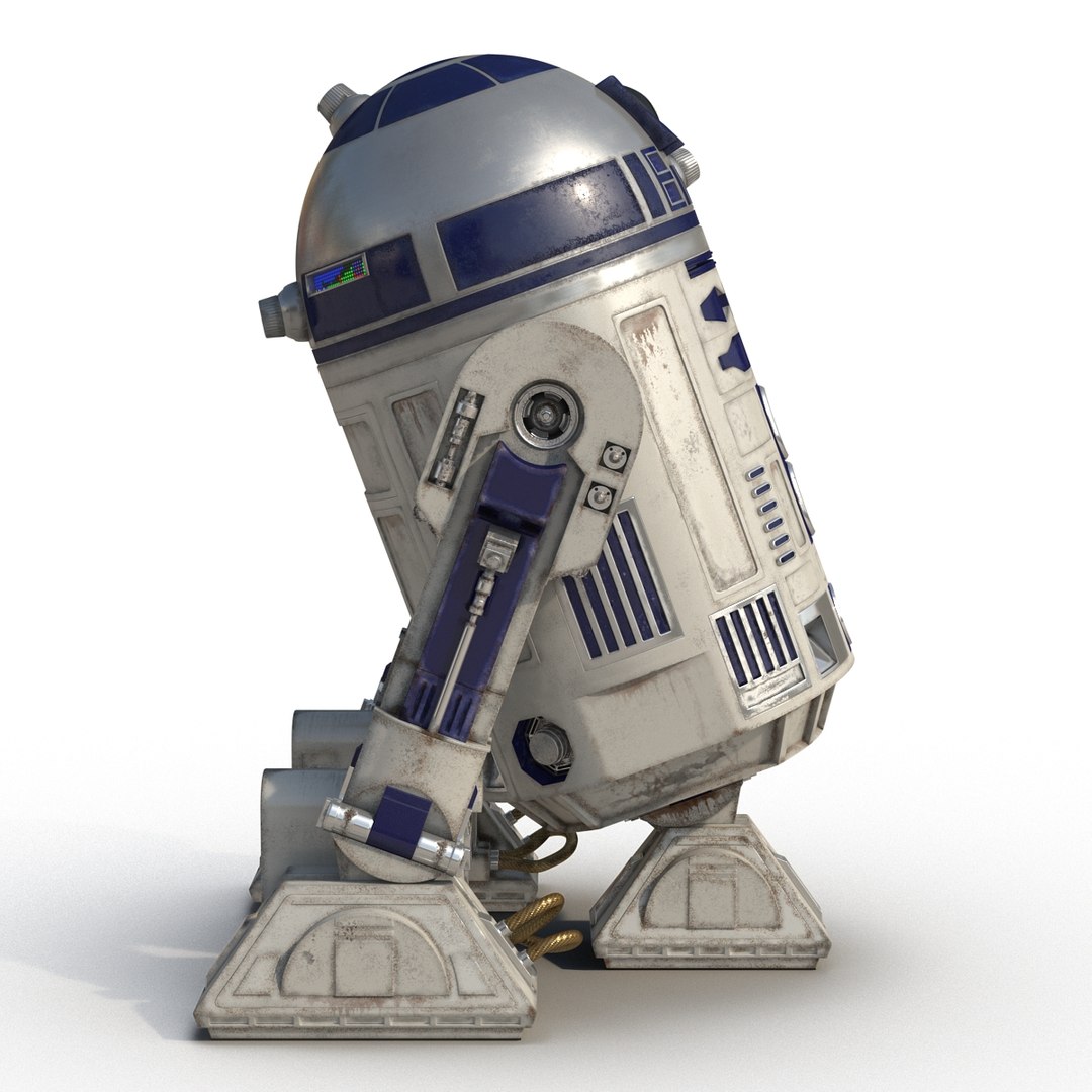 3d r2 d2 modeled model