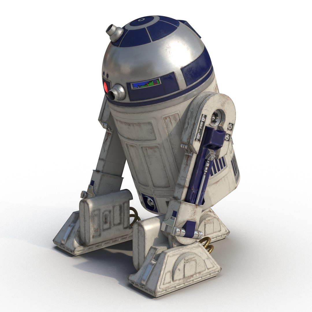 3d r2 d2 modeled model
