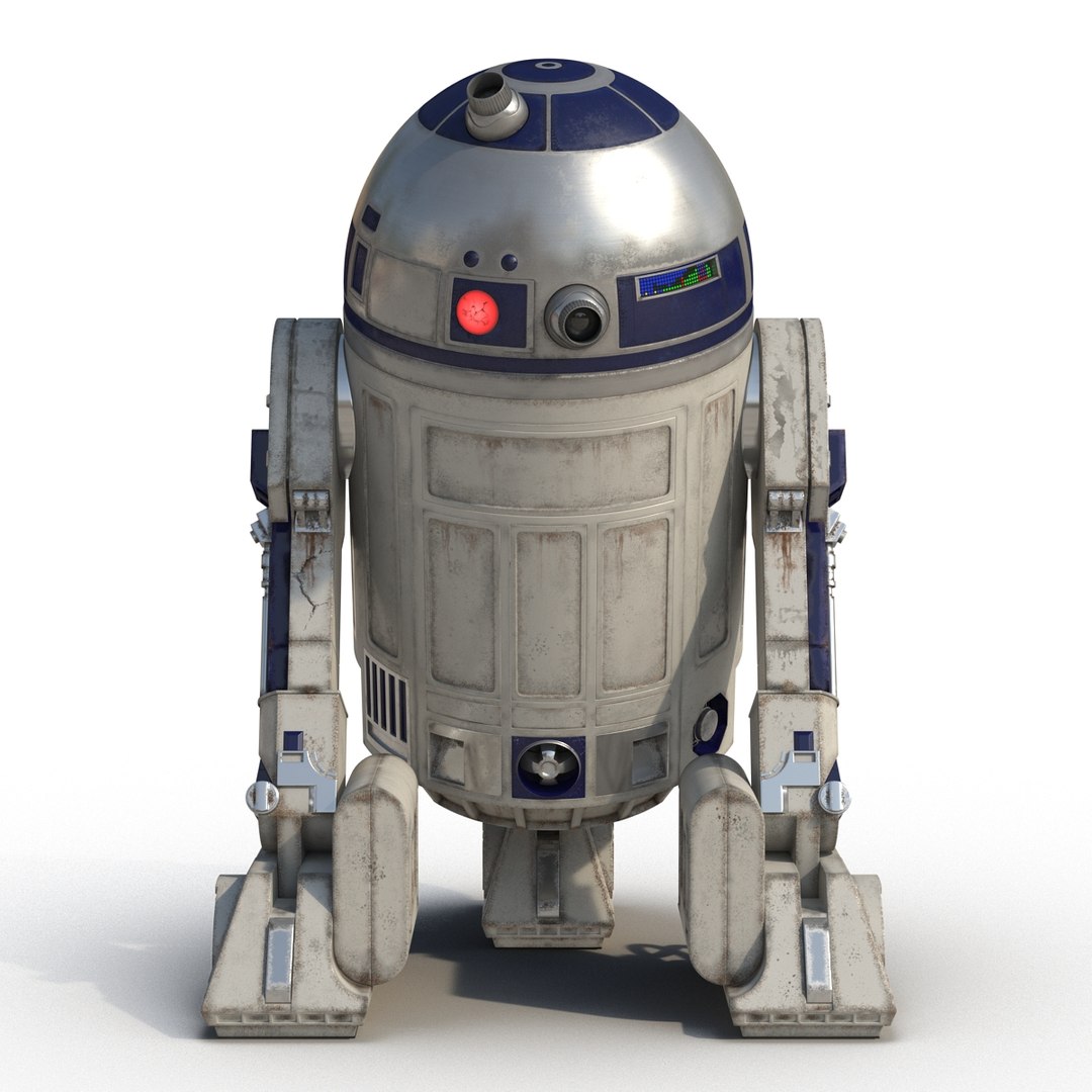 3d r2 d2 modeled model