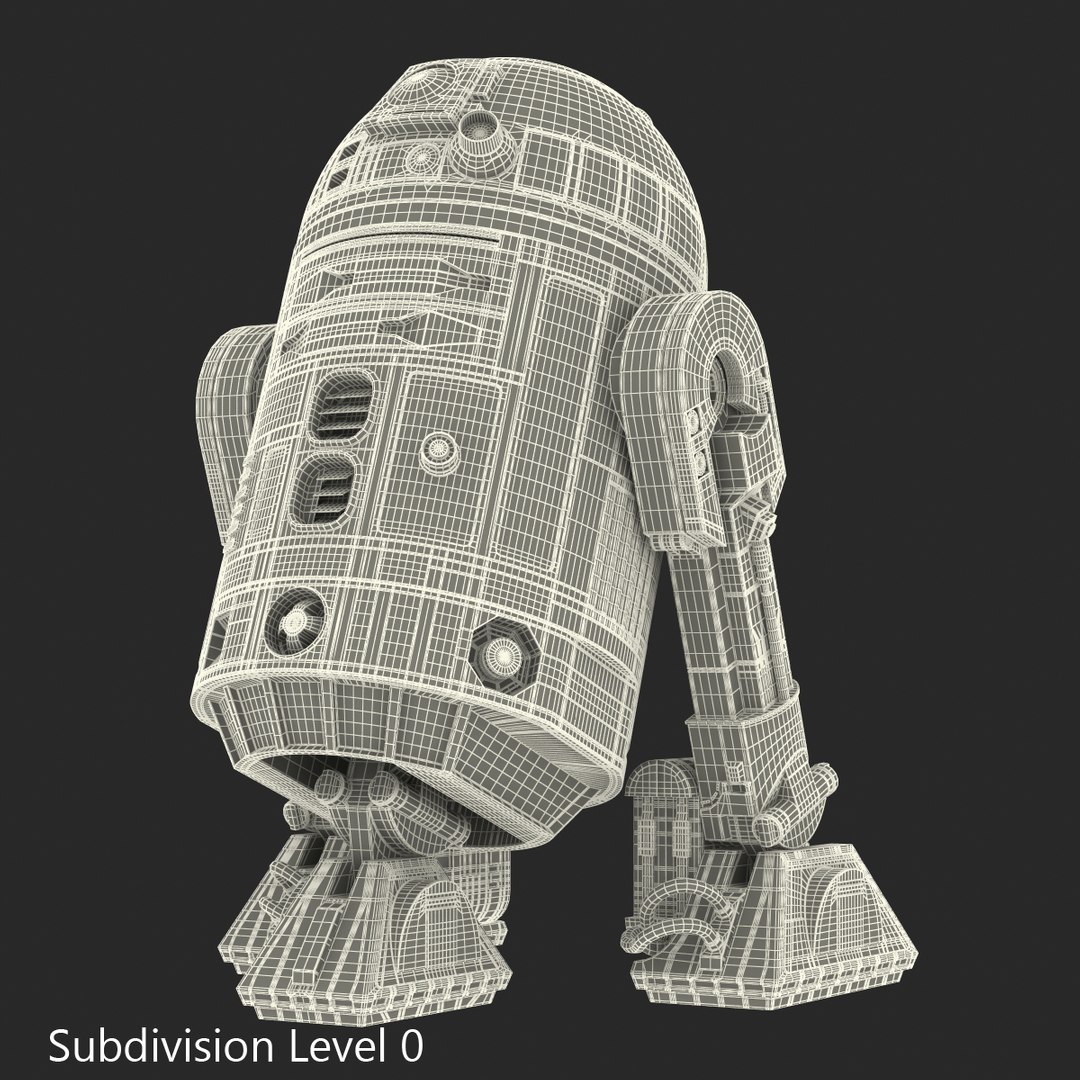 3d r2 d2 modeled model