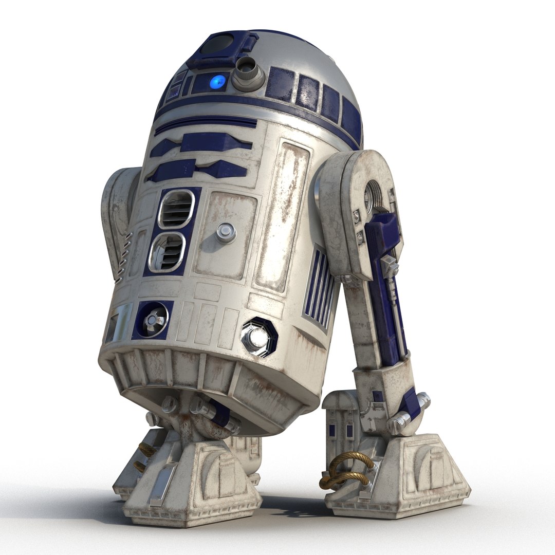 3d r2 d2 modeled model