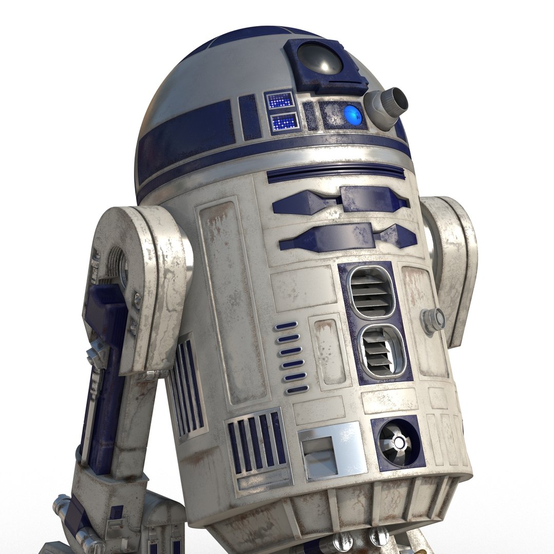 3d r2 d2 modeled model