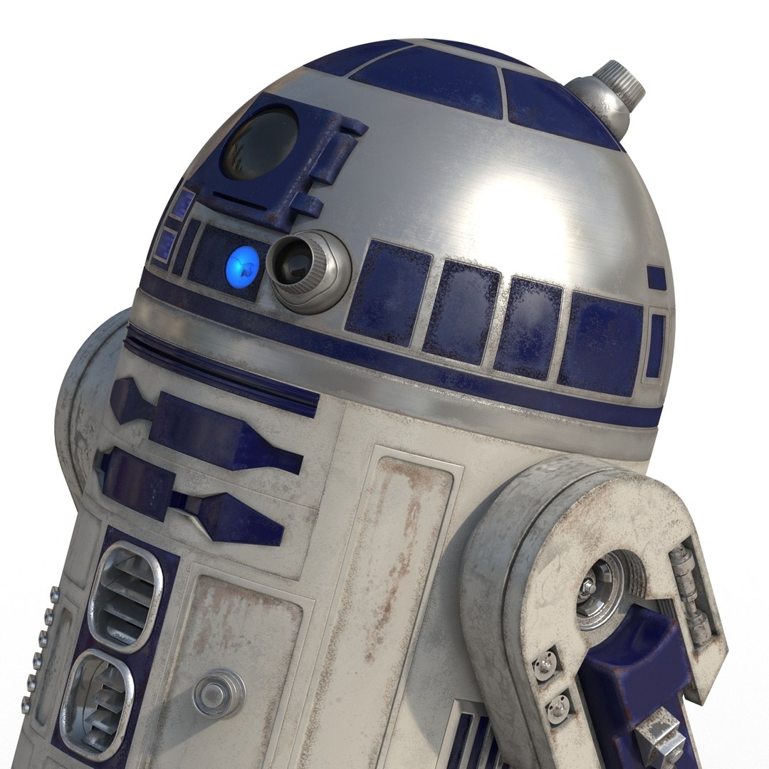 3d r2 d2 modeled model