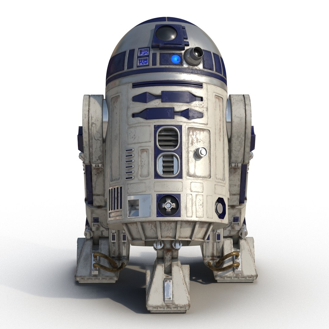 3d r2 d2 modeled model